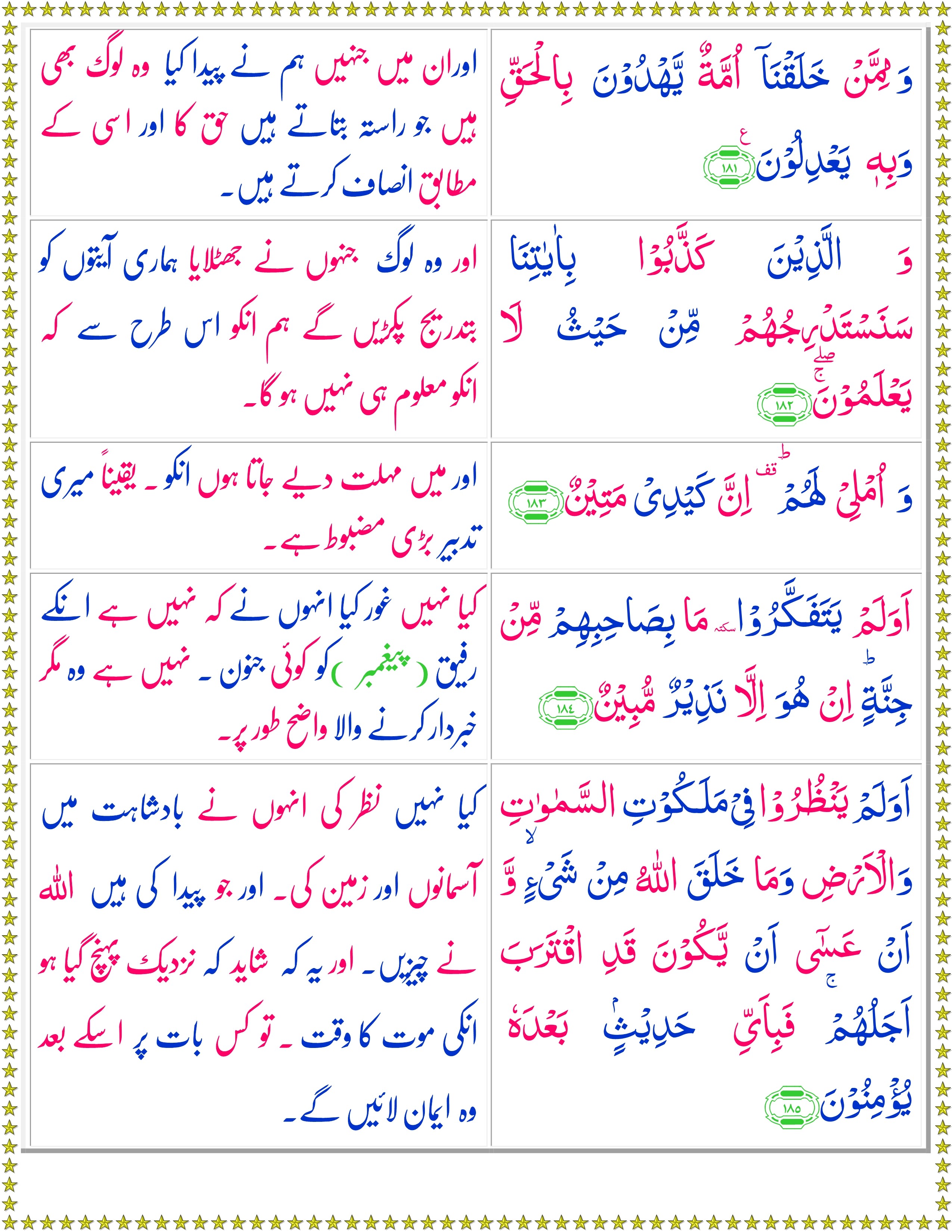 Surah Al-Araaf (Urdu) - Page 5 of 6 - Quran o Sunnat